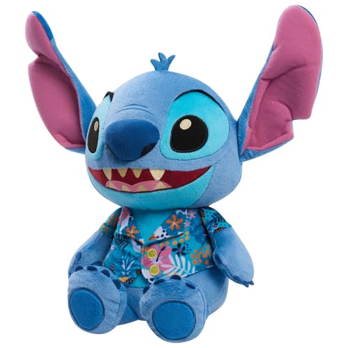 Disney’s Lilo & Stitch 13-Inch Large Stitch Plushie Stuffed Animal, Tropical Theme, Alien, Kids Toys for Ages 2 Up by Just Play