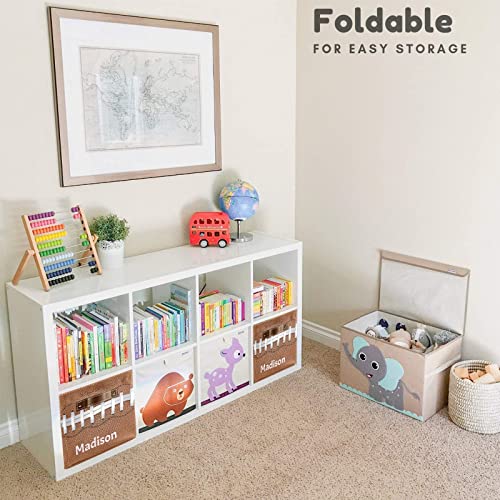 Football Laces Personalized Storage Basket ,Custom Storage Bins Cubes Organizer with Handle for Bedroom Wardrobe,Nursery,Basket 1 Pack