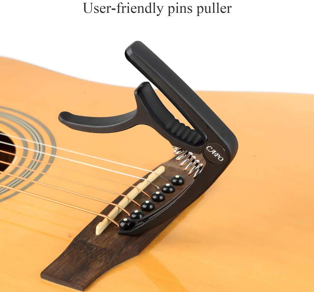 Capo for 6-String Acoustic and Electric Guitar, Lightweight Quick Release Capo for Guitars, Ukulele, Bass, Mandolin, Banjo