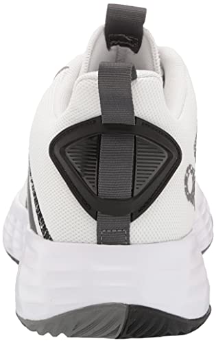 adidas Men's Own The Game 2.0 Basketball Shoe, White/Black/Grey, 10