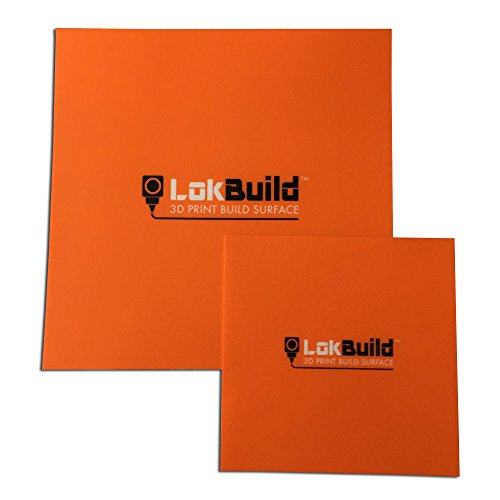 LokBuild 3D Print Build Surface, sticky back sheet, quick, clean removal of printed parts, versatile (SINGLE PACK 6" (153x153mm))