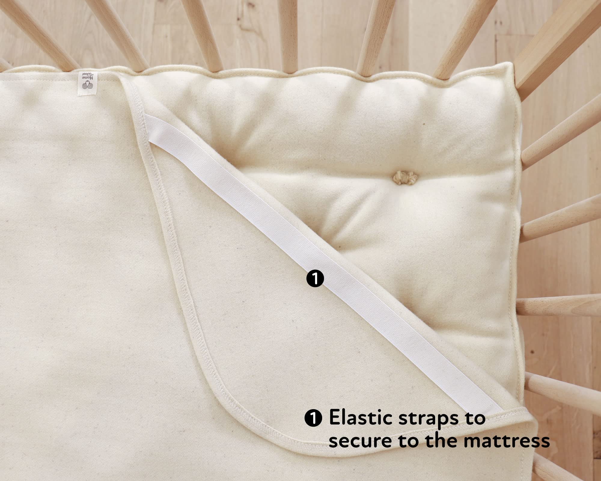 Home of Wool Washable 100% Wool Crib Mattress Waterproof Protector/Puddle Pad - 28 x 52? (71 x 132 cm)