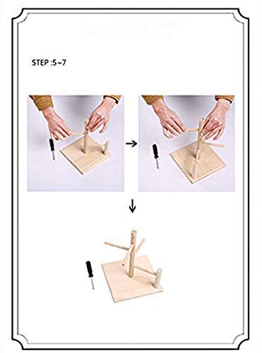 Litewoo Bird Table Perch Stand Playpen Wood Parrot Playground Exercise Training Playgym with Feeder Cups