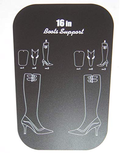 QUUPY 2 Pairs 16 Inch Long Thicken Plastic Shoe Shaper Holder Shoe Trees Stretcher Inserts Tall Boot Automatic Stand Support No Print for Women Over-The-Knee Boots Taller Boot Knee High Shoes (Black)