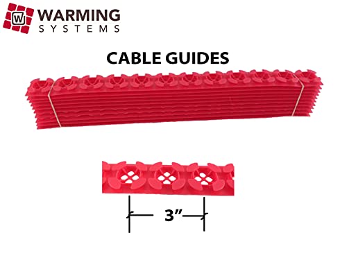 50 Sqft Cable Set, Electric Radiant Floor Heat Heating System with Digital Floor Sensing Thermostat