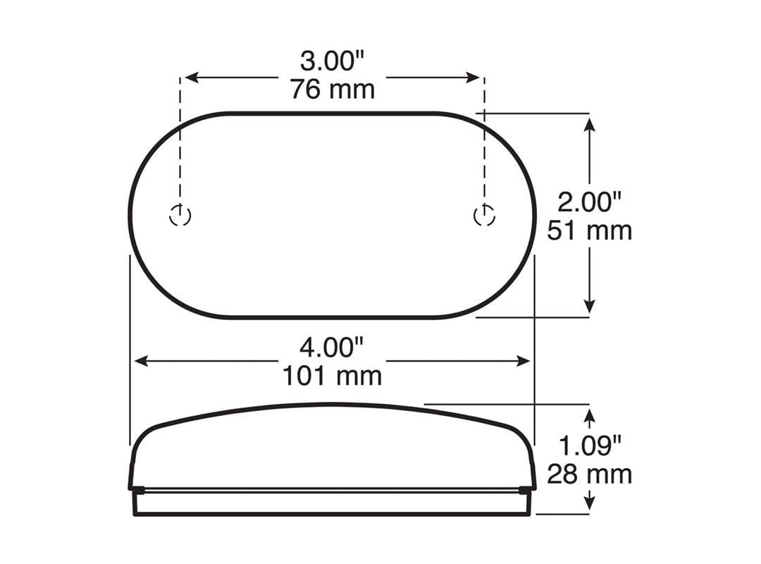 Peterson Mfg 35A-MV-BT2 Led Marker/Clearance, Pc Mv Oblong