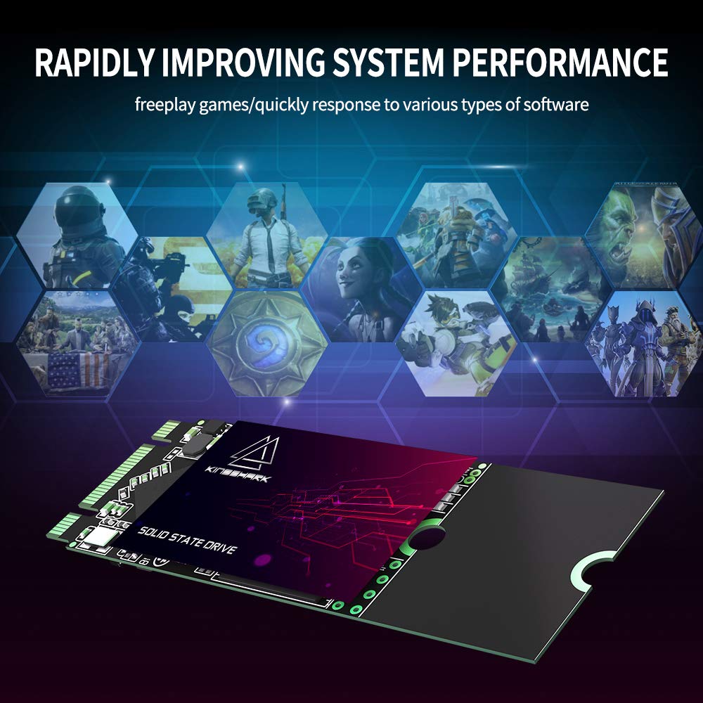 KingShark SSD M.2 2260 500GB Internal Solid State Drive High-Performance Hard Drive for Desktop Laptop SATA III 6Gb/s (500GB, 2260)