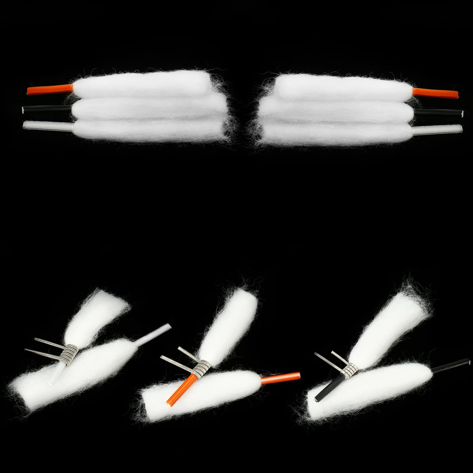 90 Pieces Organic Shoelace Style Organic with Wicking Material Preloaded Shoe Lace for DIY Lovers (Orange, White, Black)