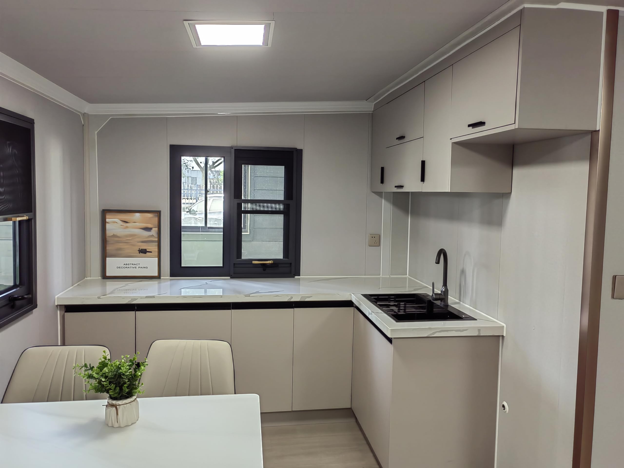 Almaro 40ft x 20ft Prefab Tiny Homes for Sale β Mobile Foldable Houses, Prefabricated Homes with Bathroom and Kitchen, Compact Living Solutions (40ft 2 Beds)