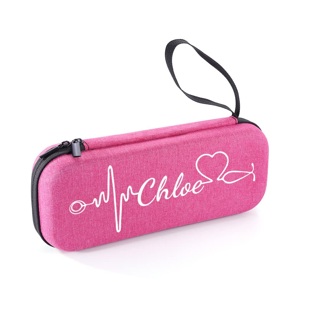 Dreamdecor Personalized Stethoscope Case Custom Name Hard Travel Case for Lightweight II S.E, Cardiology IV Diagnostic, MDF Acoustica Deluxe Stethoscopes, 3M Littmann Classic III