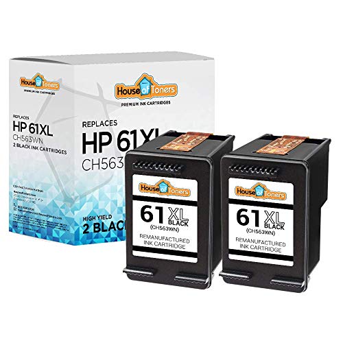 Houseoftoners Remanufactured Ink Cartridge for HP 61XL for Hp Envy 4500 5530 5534 5535 Deskjet 1000 1056 1010 1510 1512 2540 3050 050A Officejet 2620 4630 (2B) [Does Not Read Ink Level]