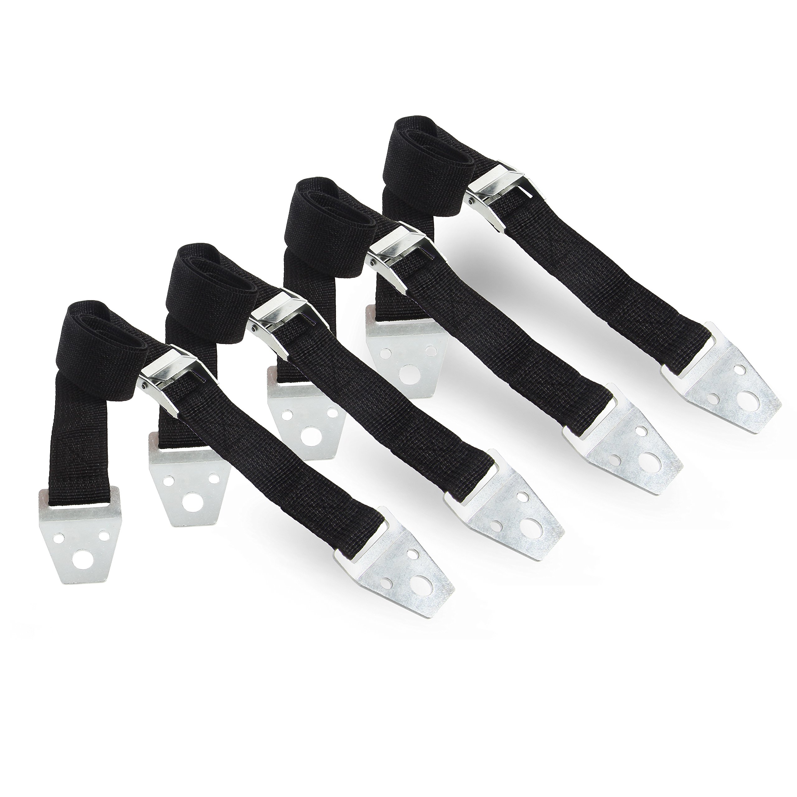 Metal Anti Tip Furniture Kit, 4 Pack Silver Furniture Anchors for Baby Proofing, TV Safety Straps For Flat Screens, Earthquake Straps, Heavy Straps For TV, Child Proof Childproof Television Antitip