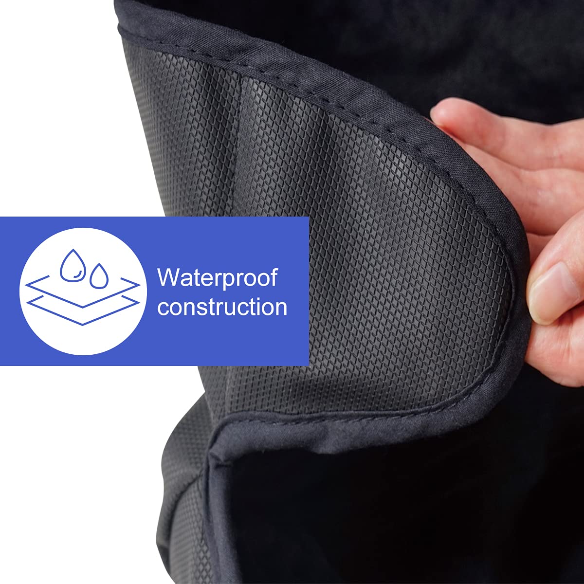 INFANZIA Dry Seat, Car Seat Protector Waterproof Carseat Liner Potty Training Toddlers, Baby and Infants, Piddle Pad for Carseats Strollers (Black, 1 Pack