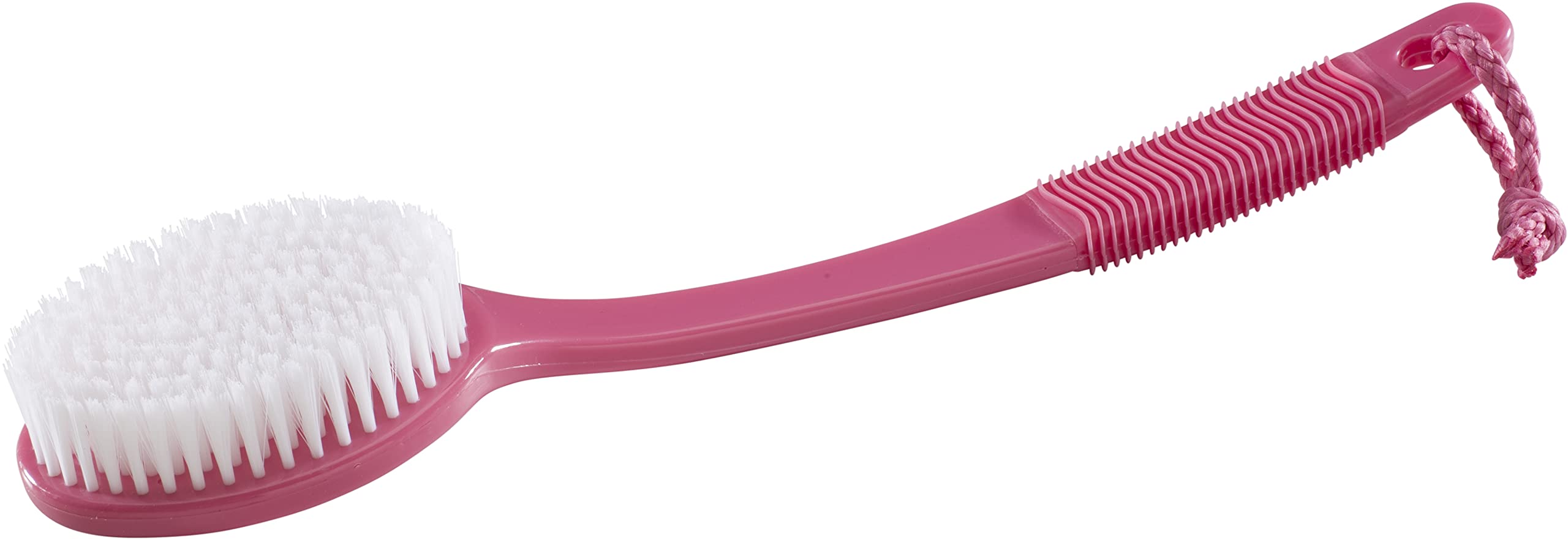 Freeman Gentle Bristle Bath Brush, Soft & Stiff Shower Bristles, Remove Dead Skin, Long Rubber Handle for Gripping, Gently Exfoliating for Back & Body, Stimulates Blood Circulation, 4 Count