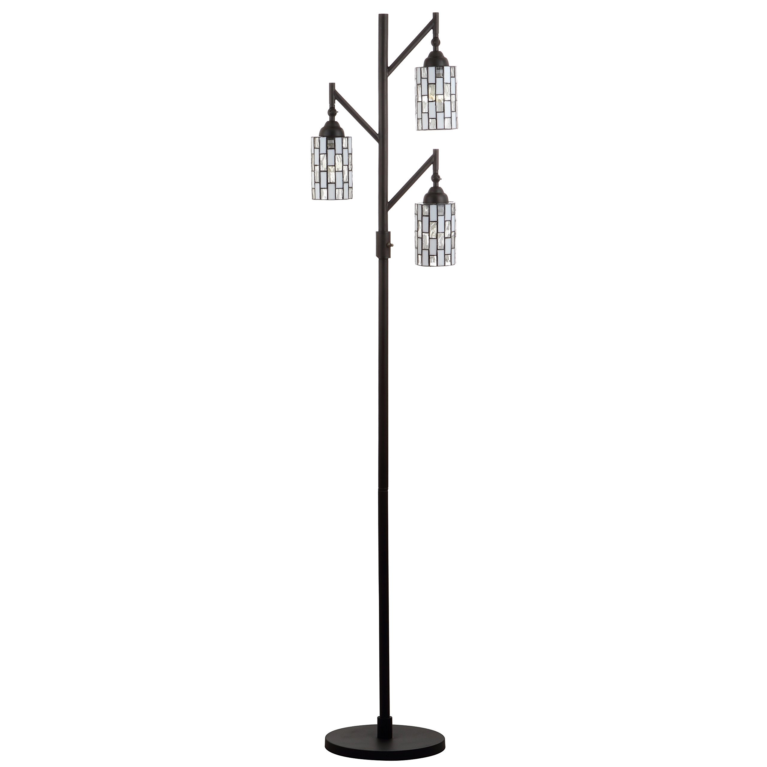 JONATHAN Y JYL8012A Tiffany-Style 71" Multi-Light Metal Rotary LED Floor Lamp, Traditional, 3 Lights for Home, Kitchen, Bed Room, Dining Room, Guest Room, Dorm Room, Bronze