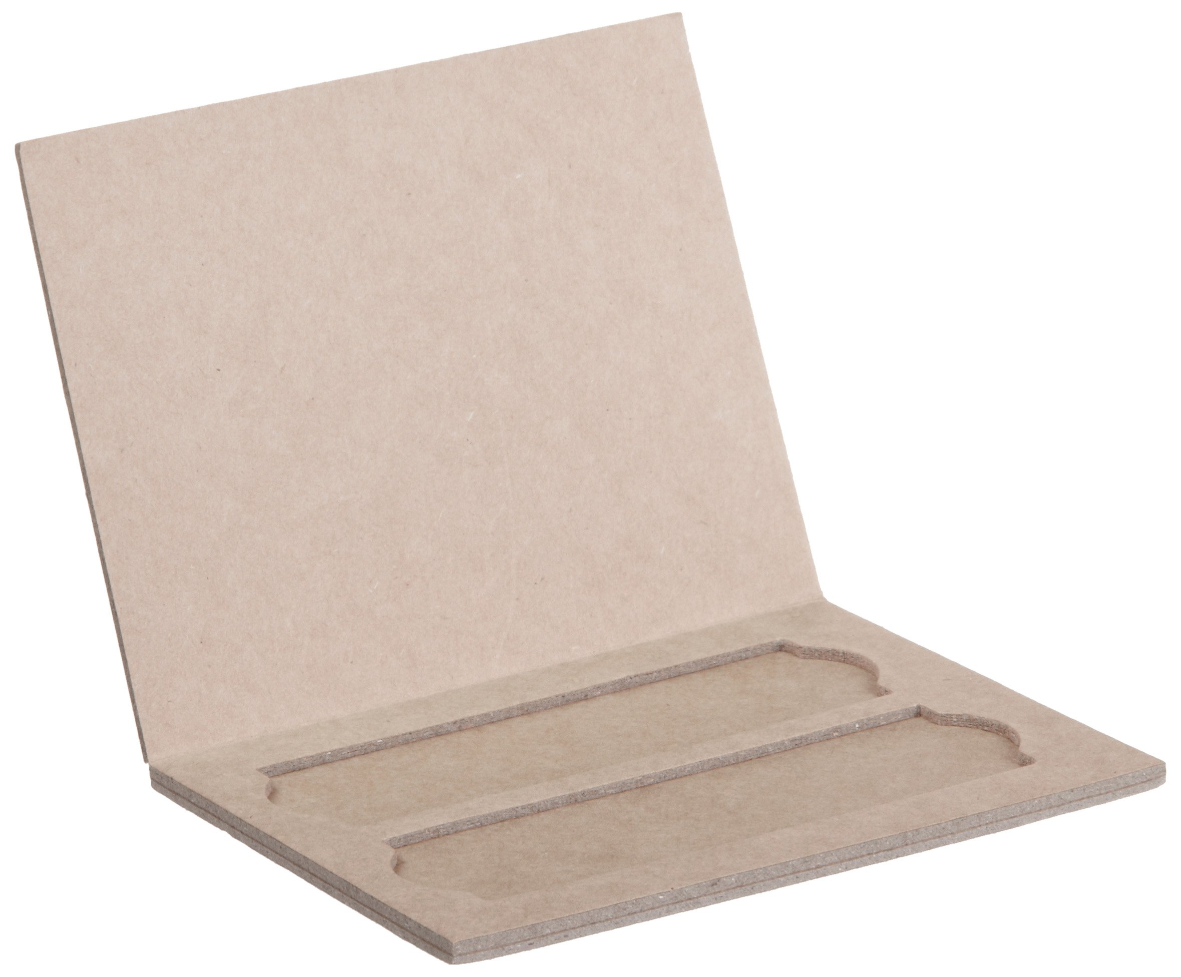 Cardboard Slide Mailer with Thumb Groove, Holds 2 Slides, Disposable, Pack of 36
