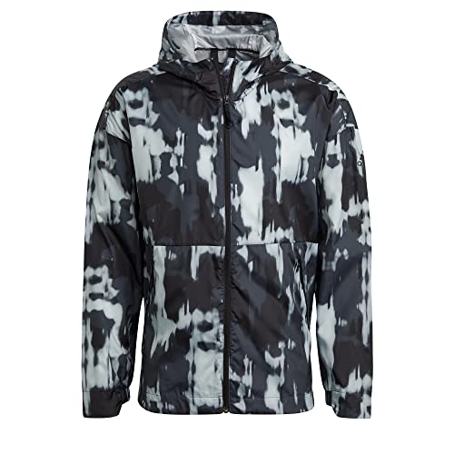 adidas Mens Urban All Over Print Wind.RDY Jacket Black X-Large