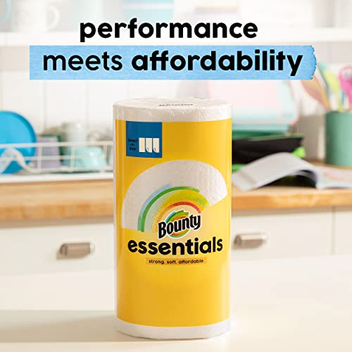 Bounty Essentials 2-Ply Paper Towels, Select-A-Size, 11" x 5 7/8", White, 83 Sheets Per Roll, Carton Of 6 Rolls