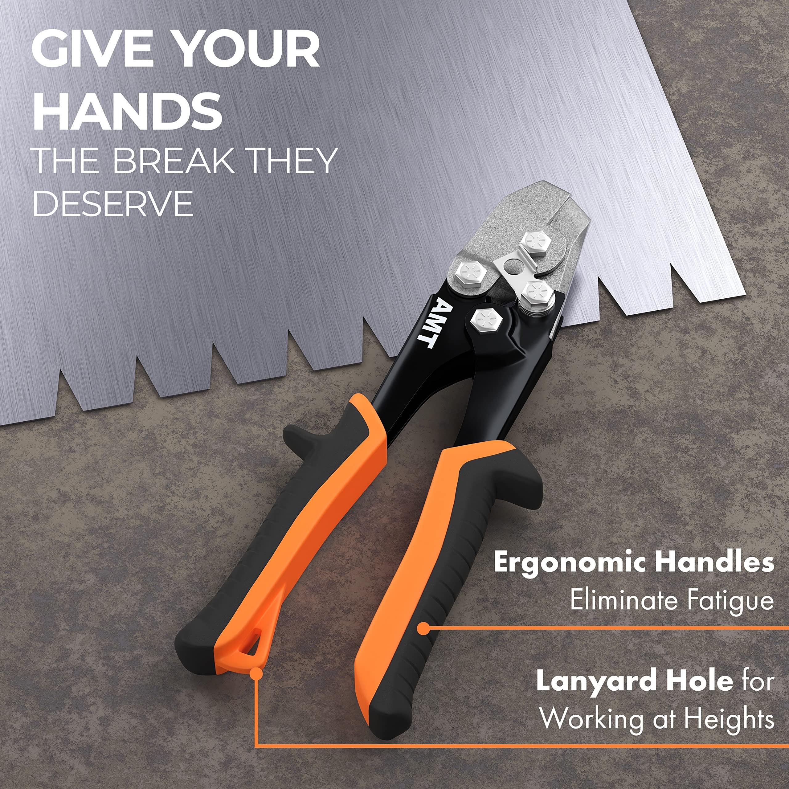 AMERICAN MUTT TOOLS Sheet Metal Hand Notcher, Sheet Metal V Notcher – Cuts 30 Degree V Notch in Sheet Metal – Ductwork Notching Tool, Upholstery Hand Notcher, Sheet Metal Notcher, Ductwork Tools