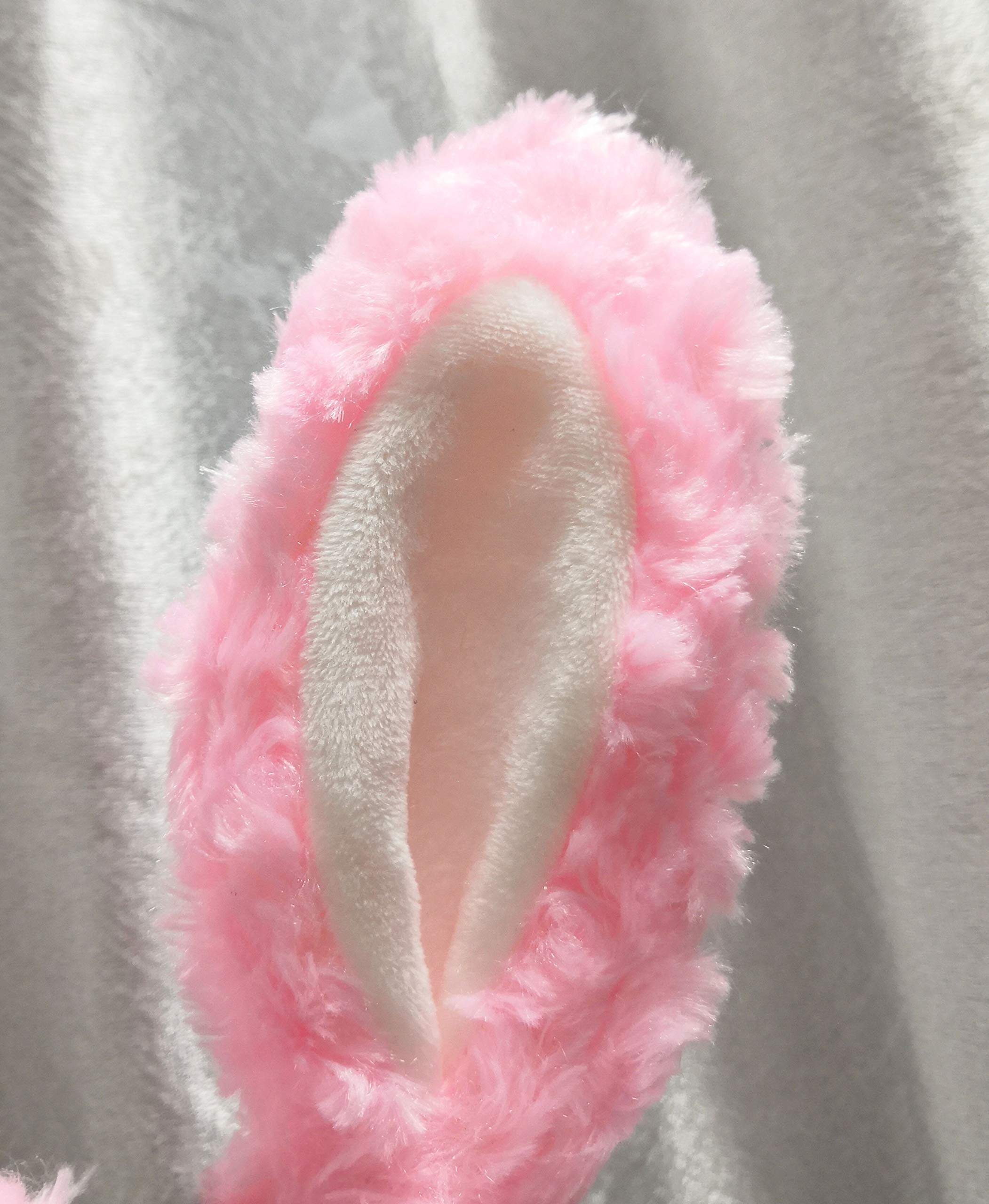 3T-SISTER Helmet Bunny Ear Women Girls Plush Rabbit Ear for Motorcycle Bicycle Ski Helmets Halloween Party Cosplay Wig Helmet Accessory Decorations Velcro Reusable Design (Pink) 2PCS