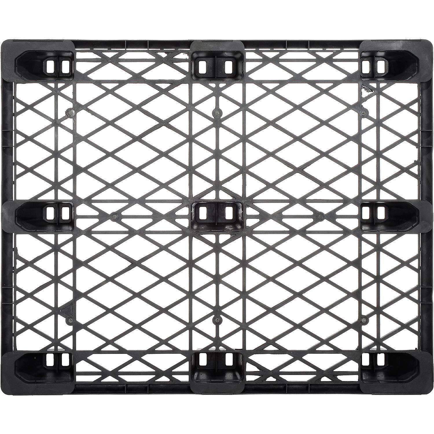 48x40 Plastic Nestable Shipping Pallet 2200 Lb. Capacity - Lot of 5