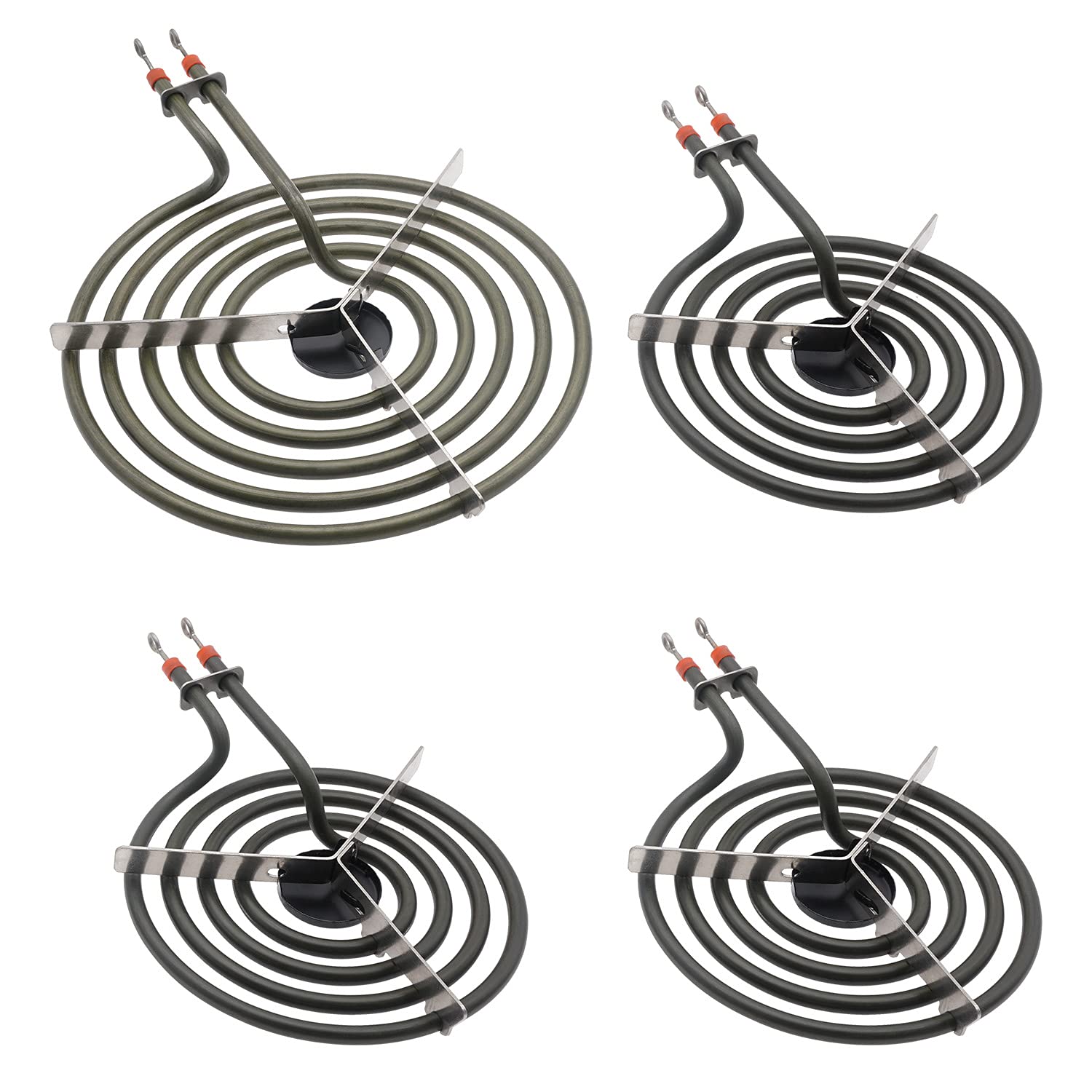 4 Pack MP31YA Electric Range Burner Surface Element by SupHomie - Compatible with Kenmore Whirlpool Range Stove - Includes 3 pcs MP15YA 6" and 1 pcs MP21YA 8"