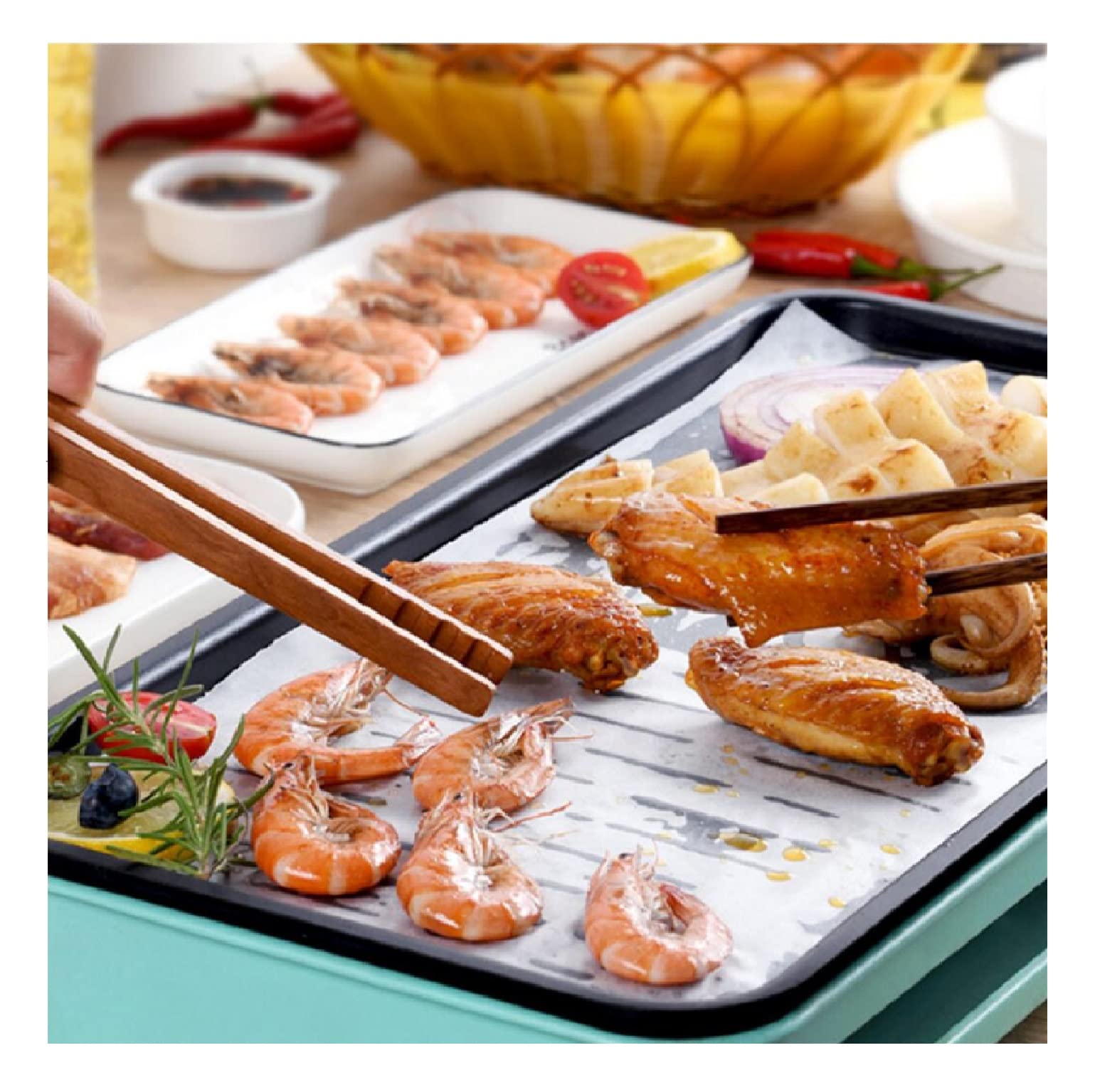 7.5x11.5 Inches Parchment Paper, 100 Pcs Pre-cut Parchment Paper Sheets, Greaseproof Paper Liner for Cooking, Grilling, Steam, Baking Pan, Air Fryer, Steaming