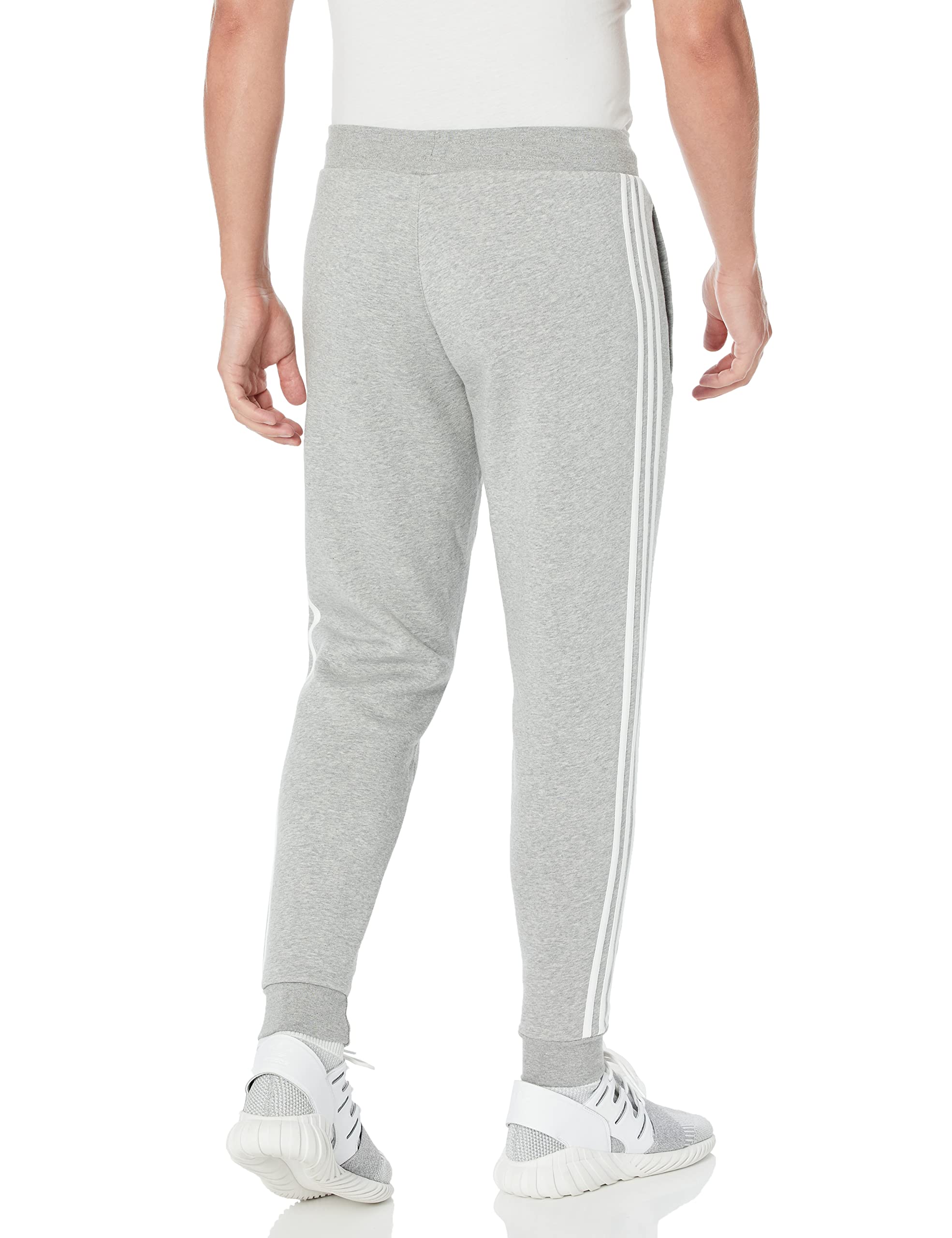 adidas Originals Men's 3-stripes Pants, Medium Grey Heather, Large