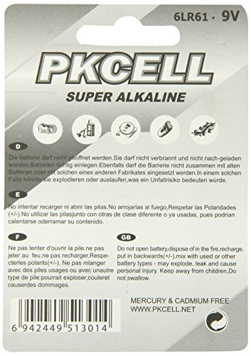 BlueDot Trading Heavy Duty Value Pack of 9 Volt Alkaline Batteries with 5-Year Shelf Life for Smoke and Carbon Monoxide Detectors, Security devices and Fire Alarms, 8 Count