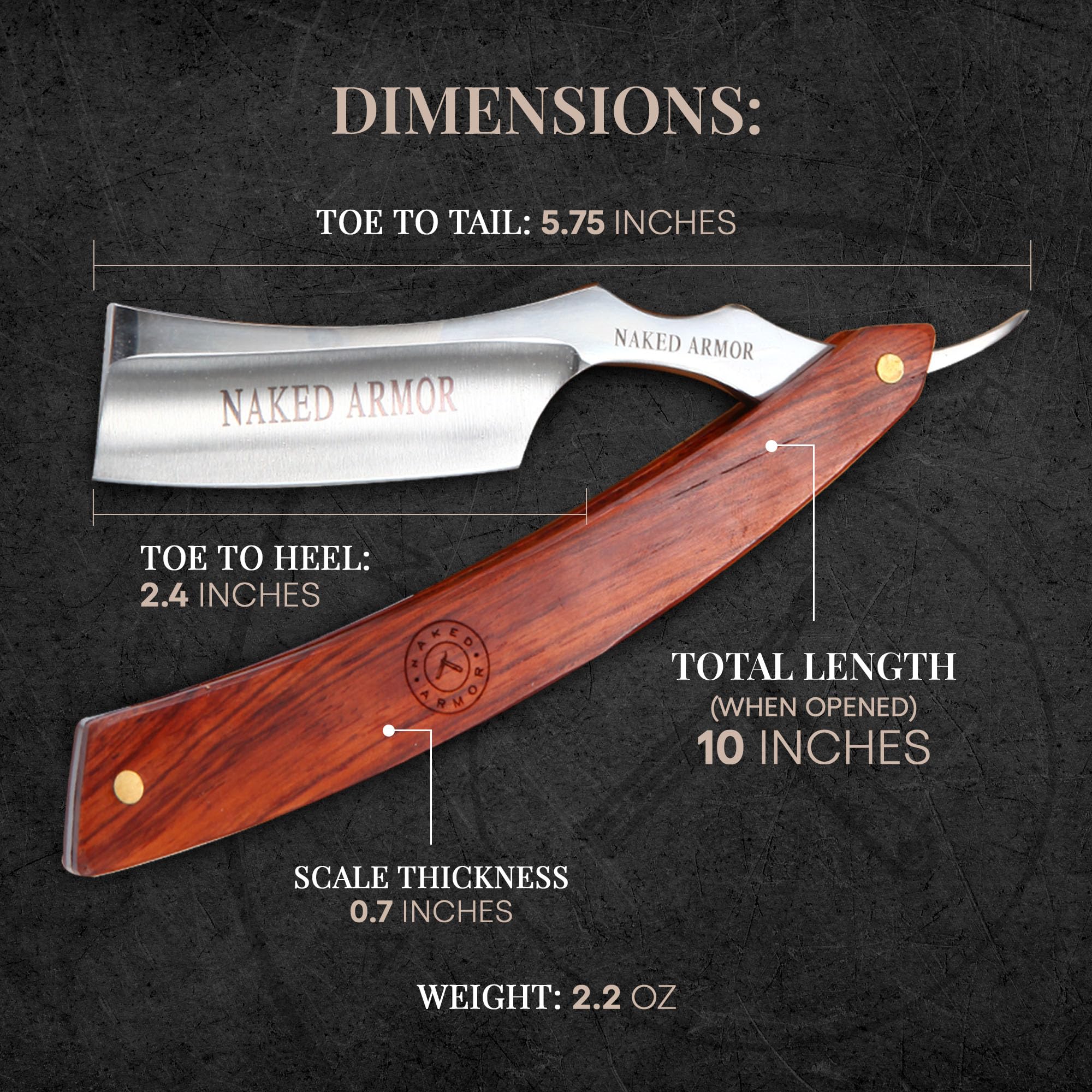 Thor Straight Razor Kit - Shave Ready Straight Razor,Straight Edge Razor,Brush,Strop + Soap, Redwood Straight Razor For Men,Japanese Stainless Steel,Mens Straight Razor Complete Kit, Great Gift