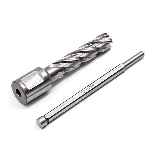 Annular Cutter JESTUOUS 3/4 Inch Weldon Shank 1/2 Cutting Diameter 2 Cutting Depth with Pilot Pin Slugger Bits Two Flat HSS Kit for Magnetic Drill Press,1 Piece