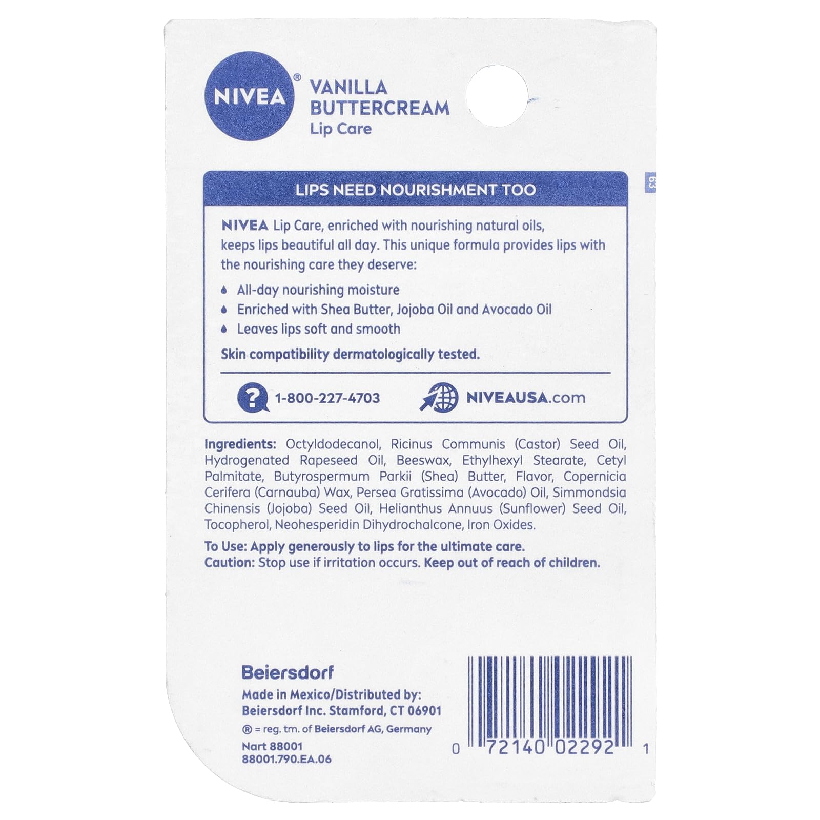 Nivea Lip Balm - Vanilla Buttercream - 0.17oz, 0.17 Oz