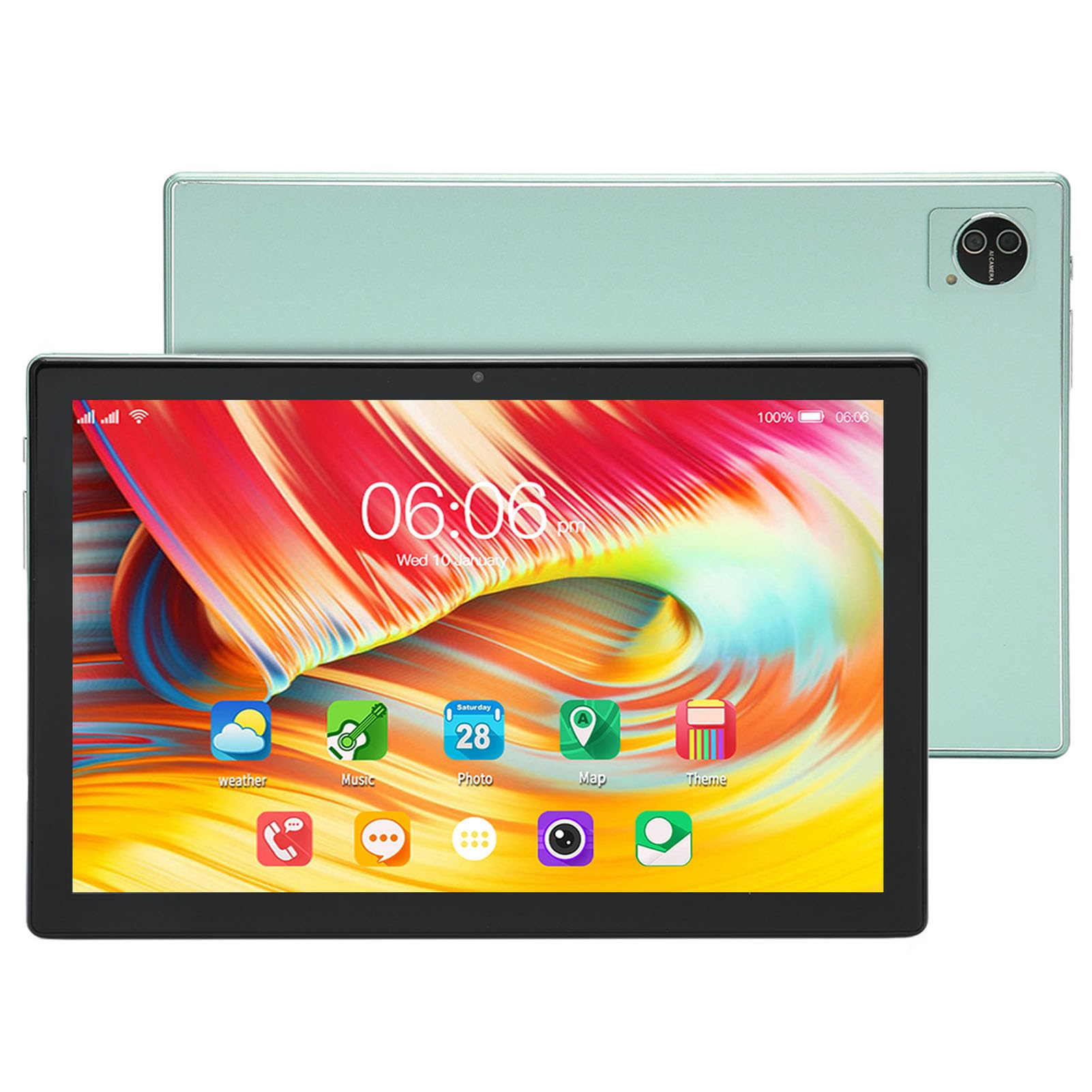 Airshi Business Tablet, 10.1 Inch FHD Gaming Tablet US Plug 100‑240V 8GB RAM 256GB ROM Dual Camera for School (#1)