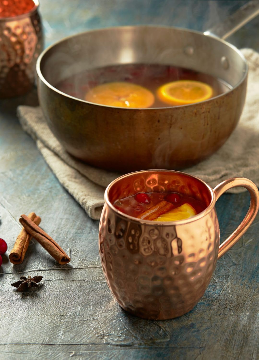 Alchemade 100% Pure Copper Barrel 16 Ounce Mug Perfect For Moscow Mules, Other Cocktails, Or Your Favorite Drinks - Will Keep Beverages Colder Longer