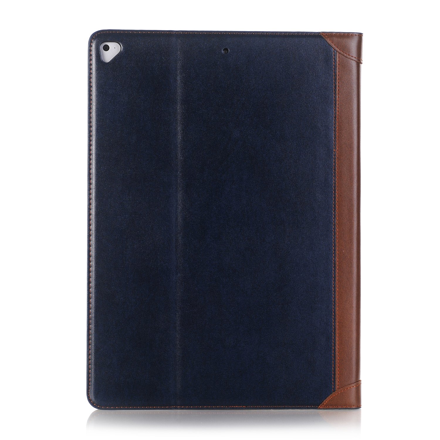 iPad Pro 1st 2nd (12.9'') Case, DMaos Vintage Book Synthetic Leather Stand Folio Smart Cover, Auto Sleep/Wake, Business Document Card Holder - Blue