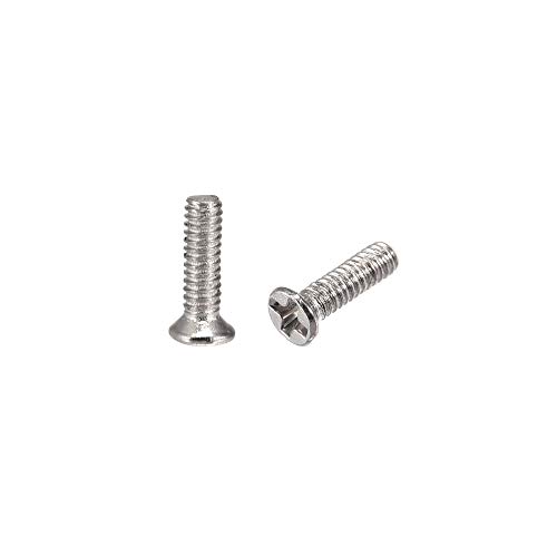 uxcell M1.2 x 5mm Phillips Screw Fastener Silver Tone for Laptop PC TV Fan Audio Switch 150pcs
