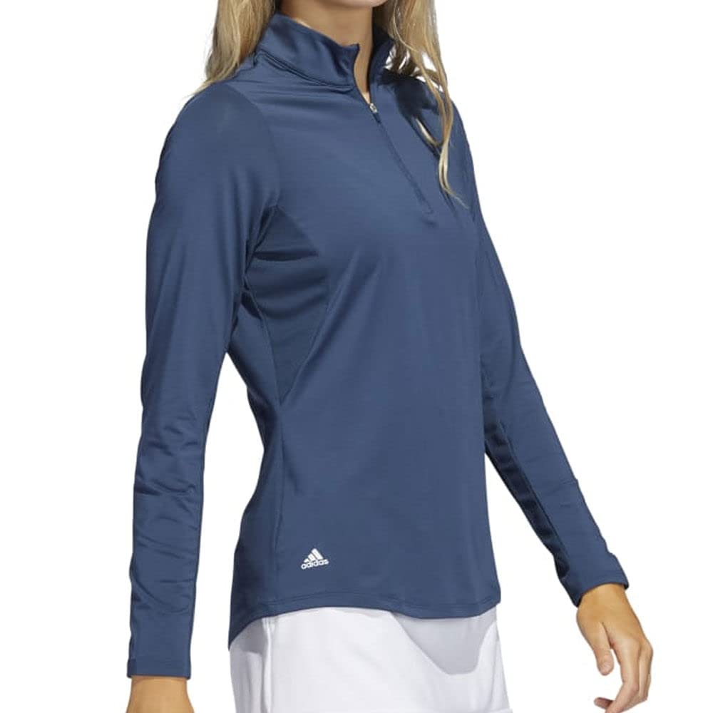 adidas Women's Standard Ultimate365 Sun Protection Golf Shirt, Crew Navy, Small