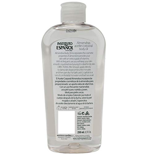 Instituto Español Almond Body Oil, Smoothness for your Skin, 2-Pack Of 8.5 FL Oz each, 2 Bottles