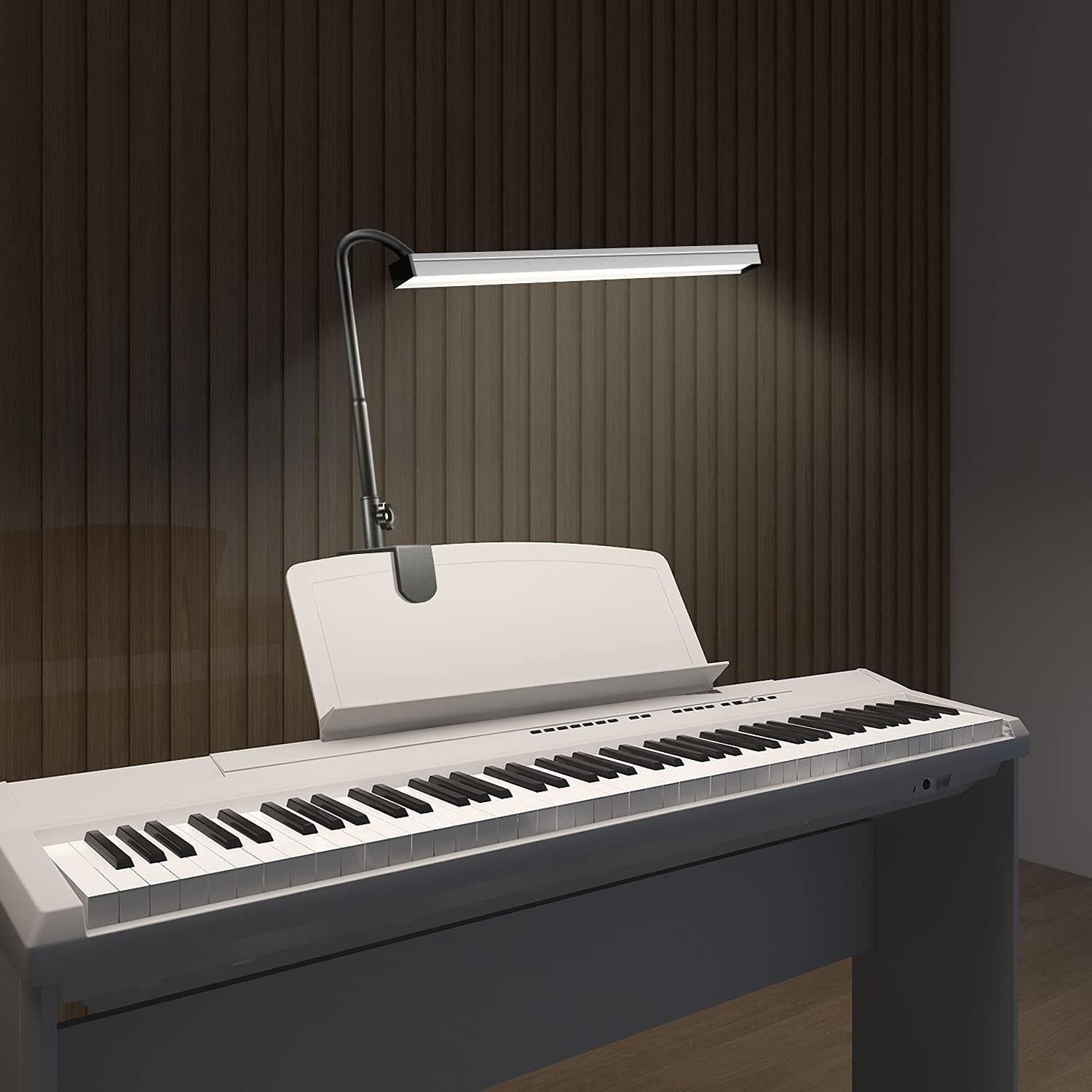 bolowei LED Grand Piano Lamp - Portable Piano Light with Clip-on Music Stand Light,Aluminum, Modern Design, 3 Color Temperatures, Rotated Lamp Cap & Onekey Dimming 10W