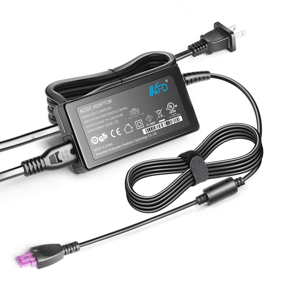 KFD AC Adapter 32V 1560MA for 0957-2271 0957-2269 0957-2286 HP OfficeJet 1315 2620 2645 3055 3515 4500 5500 6000 6200 6500 7500A C5180 C7280 J4660 DeskJet 3940; HP B210 C309 a, g, C310 C2780 Printer