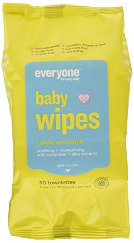Everyone Baby Wipes Unscented, Chamomile + Aloe, 30 Ea, 30count