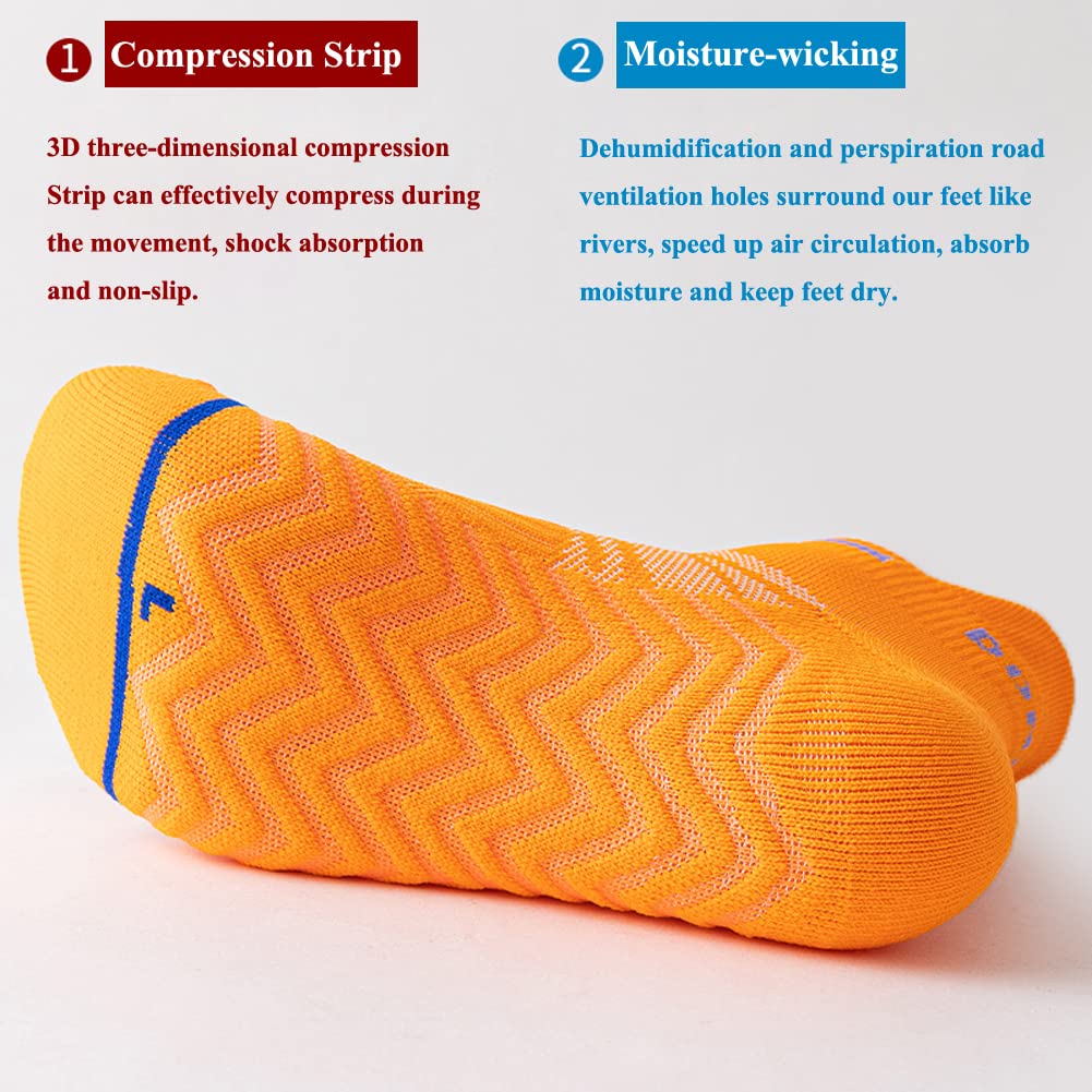6 Pairs Men‘s Ankle Running Socks Cushioned Breathable Low Cut Athletic Marathon Tab Sports Socks