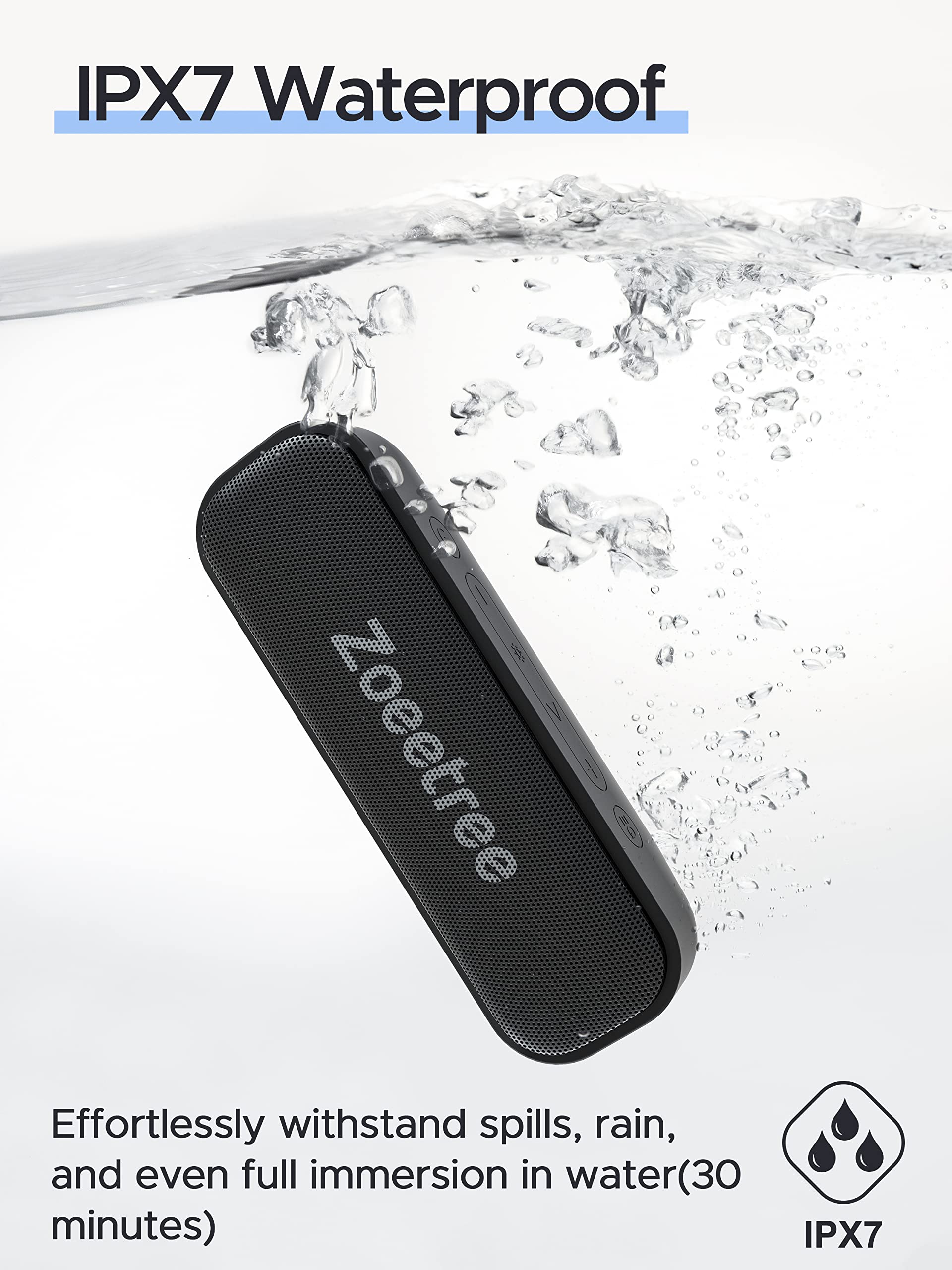 Maoifaec 20W Wireless Bluetooth Speaker, Portable Bluetooth Speaker 5.0 with 24H Playtime, Multi-Color LED Lights, IPX7 Waterproof Bluetooth Speaker for Party, Shower, Outdoor, Travel