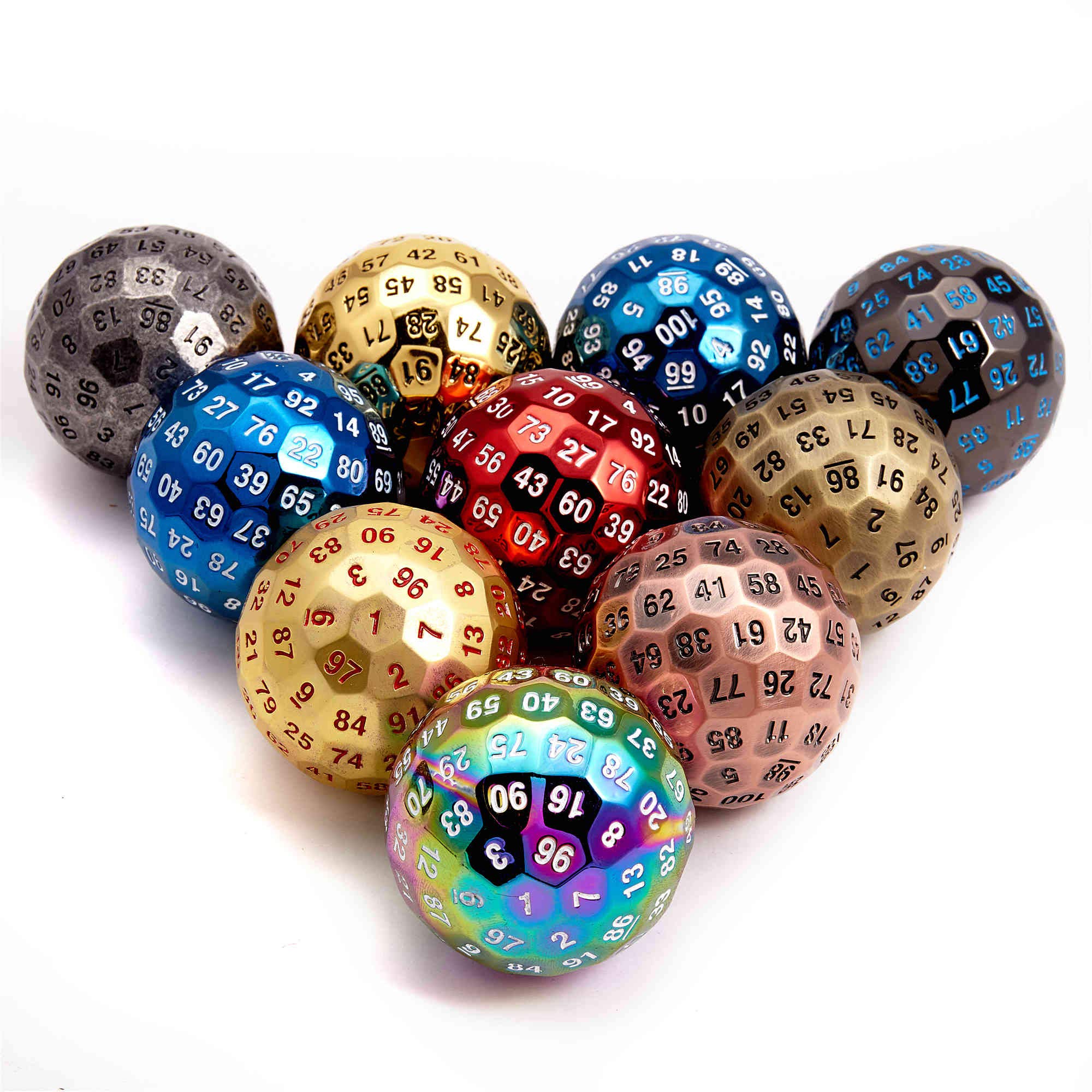 DND Metal Dice Set ,100 Sided die Dungeon Dragon Dice Skull Splitter Polyhedral The New D100 Giant Metal Dice Set D&D (The Diameter of 1.97in)