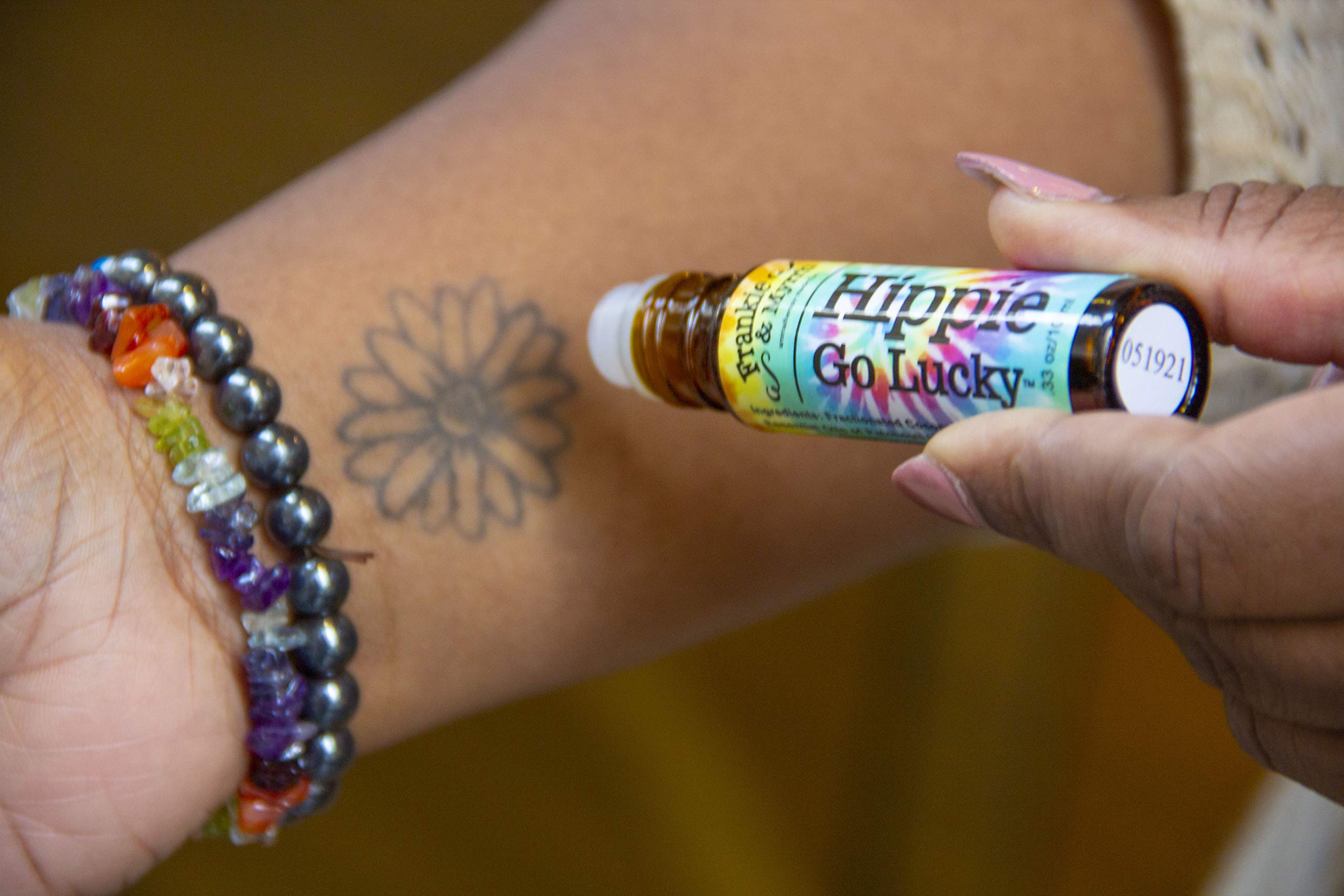 Frankie & Myrrh Hippie Go Lucky 2 Pack | Patchouli Roll-on & Spray | Natural Aromatherapy Combo for Relaxation & Positivity