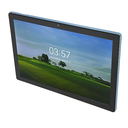Airshi Tablet PC, 6GB RAM 64GB ROM Dual SIM Dual Standby 2MP Front Camera 10.1 Inch Tablet MTK6735 Quad Core for Work for Entertainment for Android10 (Blue)
