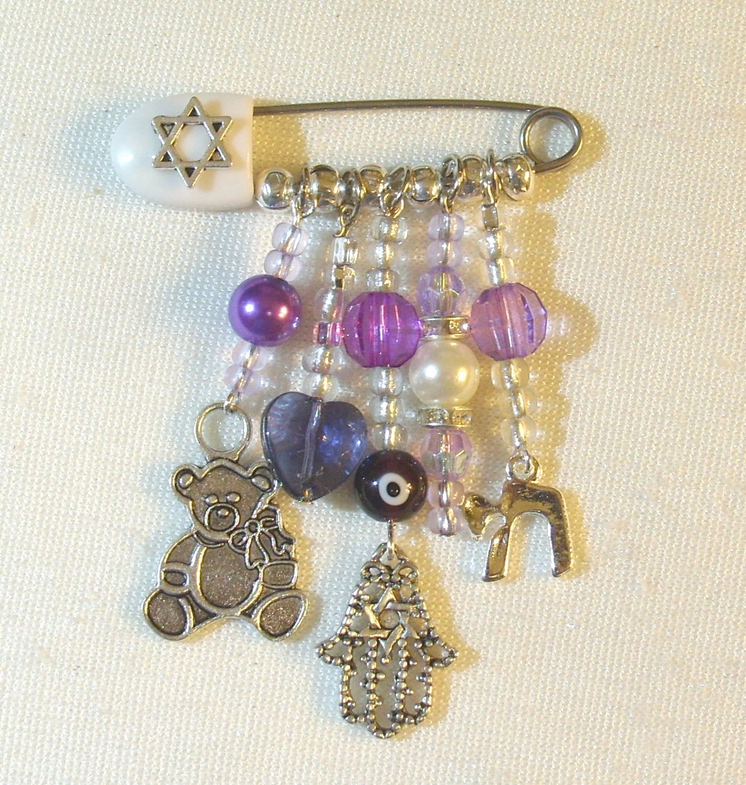 Crib Blessing - Purple and White