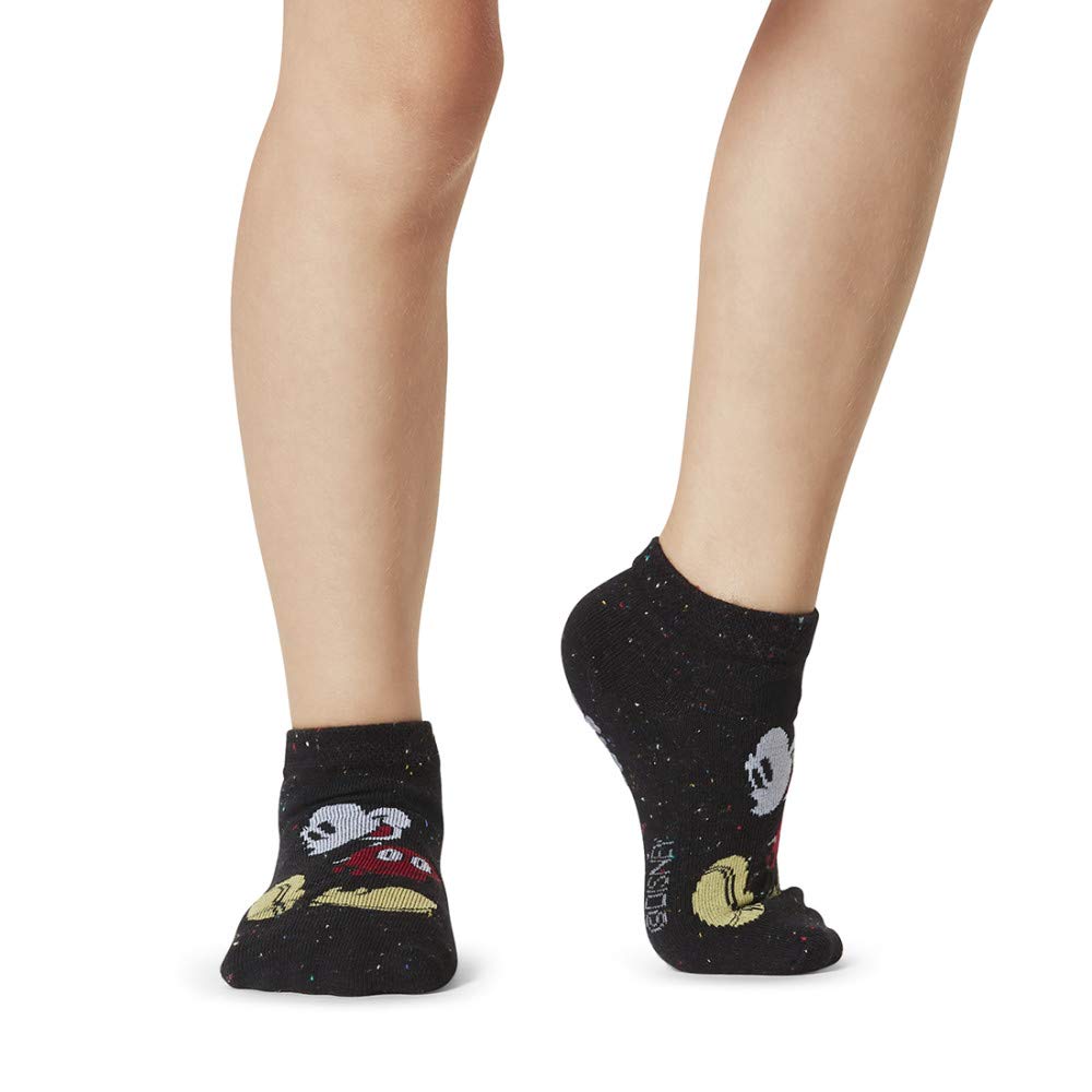 TAVI NOIR Tiny Soles Disney Character Pattern Toddler Low Rise No-Slip Grip Socks Packs, Mickey, S - 2-4 y/o