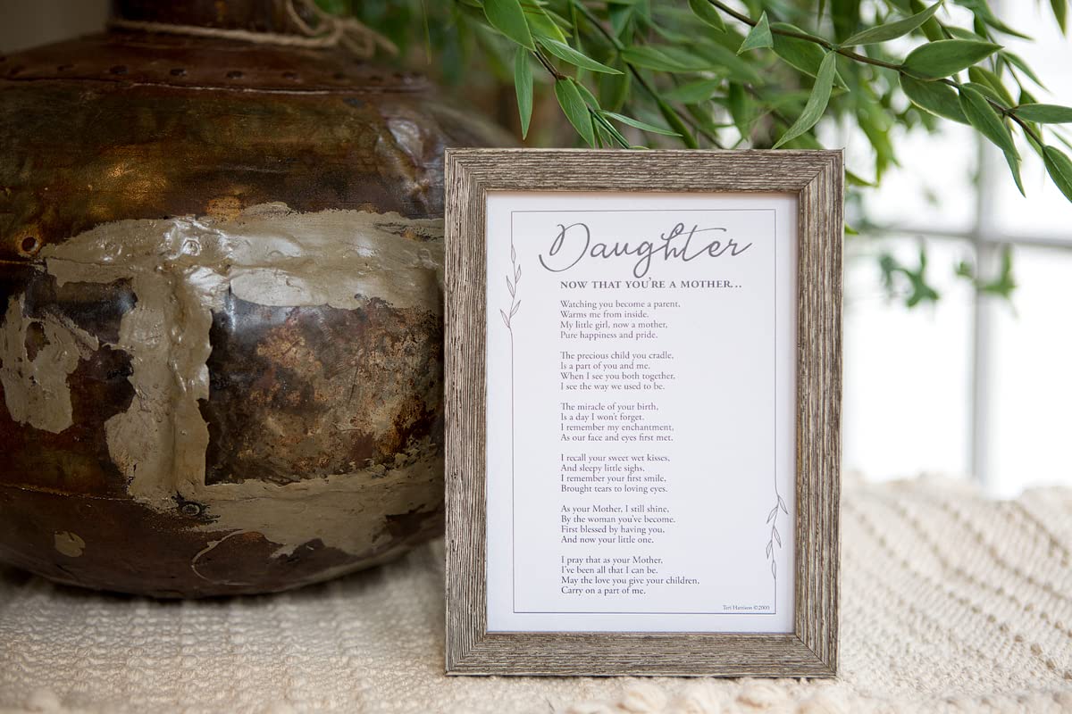 Now That You're a Mother Frame- Gift for Daughter from Mom for Christmas, Mother's Day, Child Birth - Made in USA