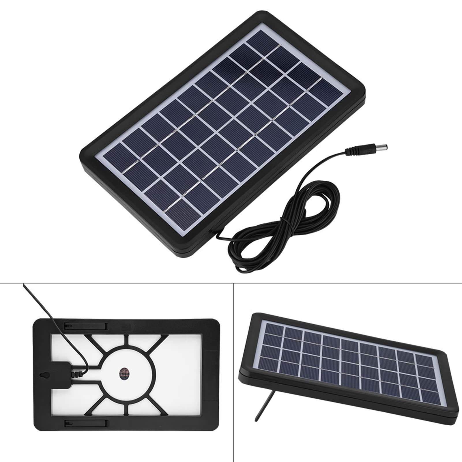 9V 3W Polycrystalline Solar Panel, Waterproof 93% Light Transmittance Solar Battery Charger, Suitable for Outdoor Activities, and Reliable for Travel